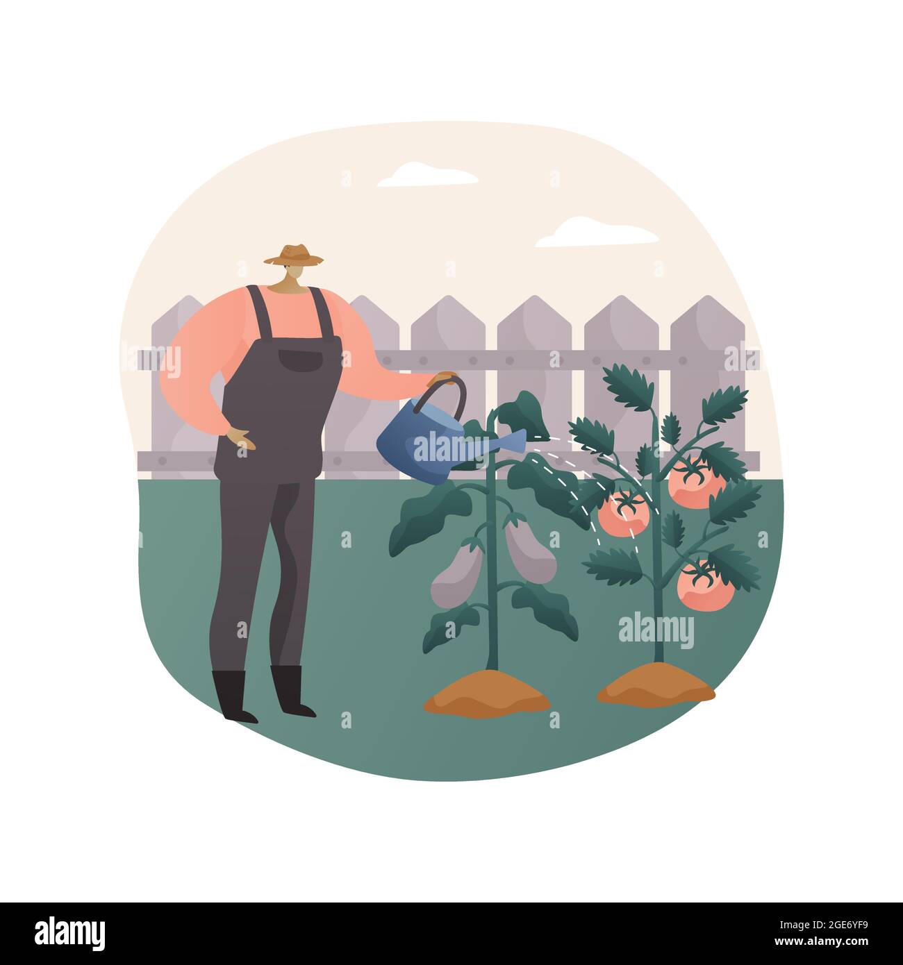 Growing vegetables abstract concept vector illustration Stock Vector ...