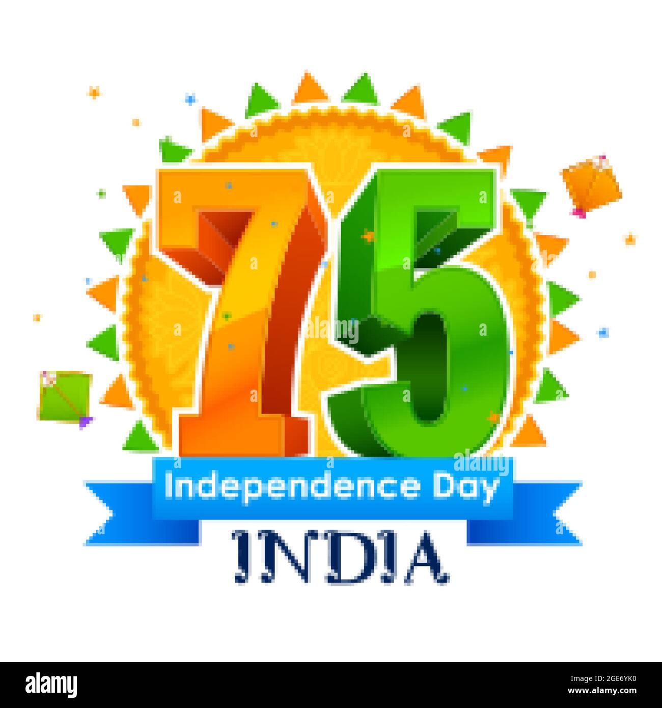 75th year of independence day Stock Vector Images - Alamy
