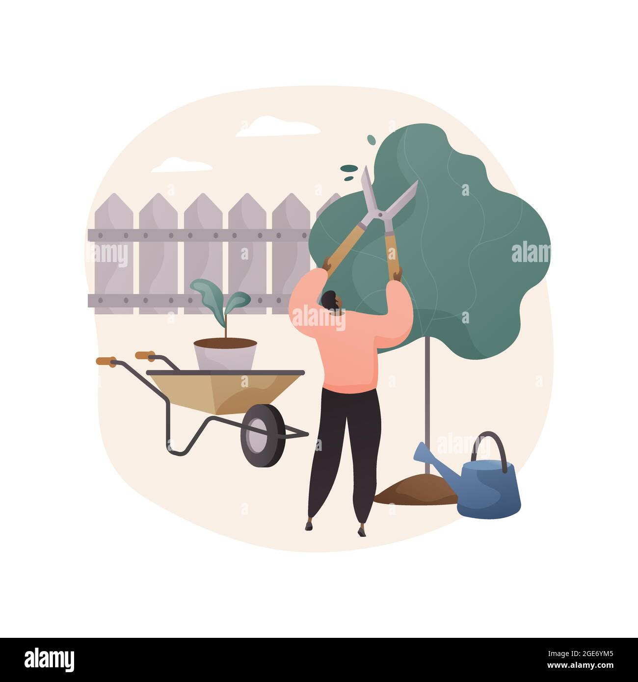 Garden maintenance abstract concept vector illustration Stock Vector ...