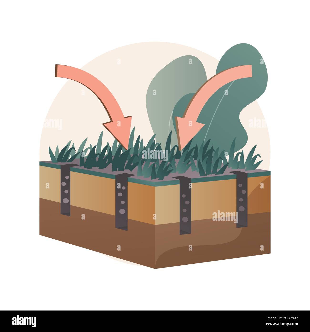 Lawn aeration abstract concept vector illustration Stock Vector Image ...