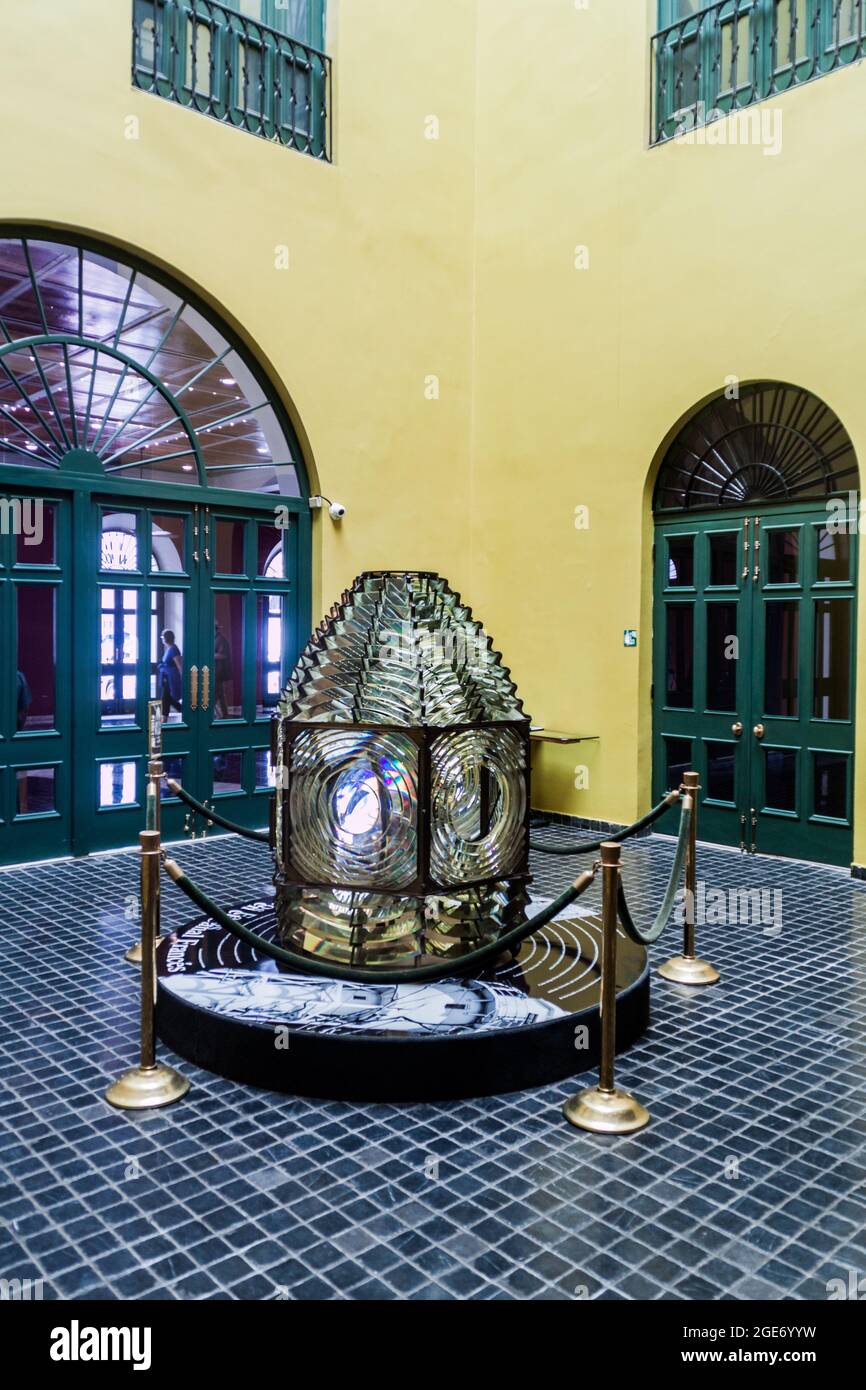 PANAMA CITY, PANAMA - MAY 27, 2016: Interior of Museo del Canal ...