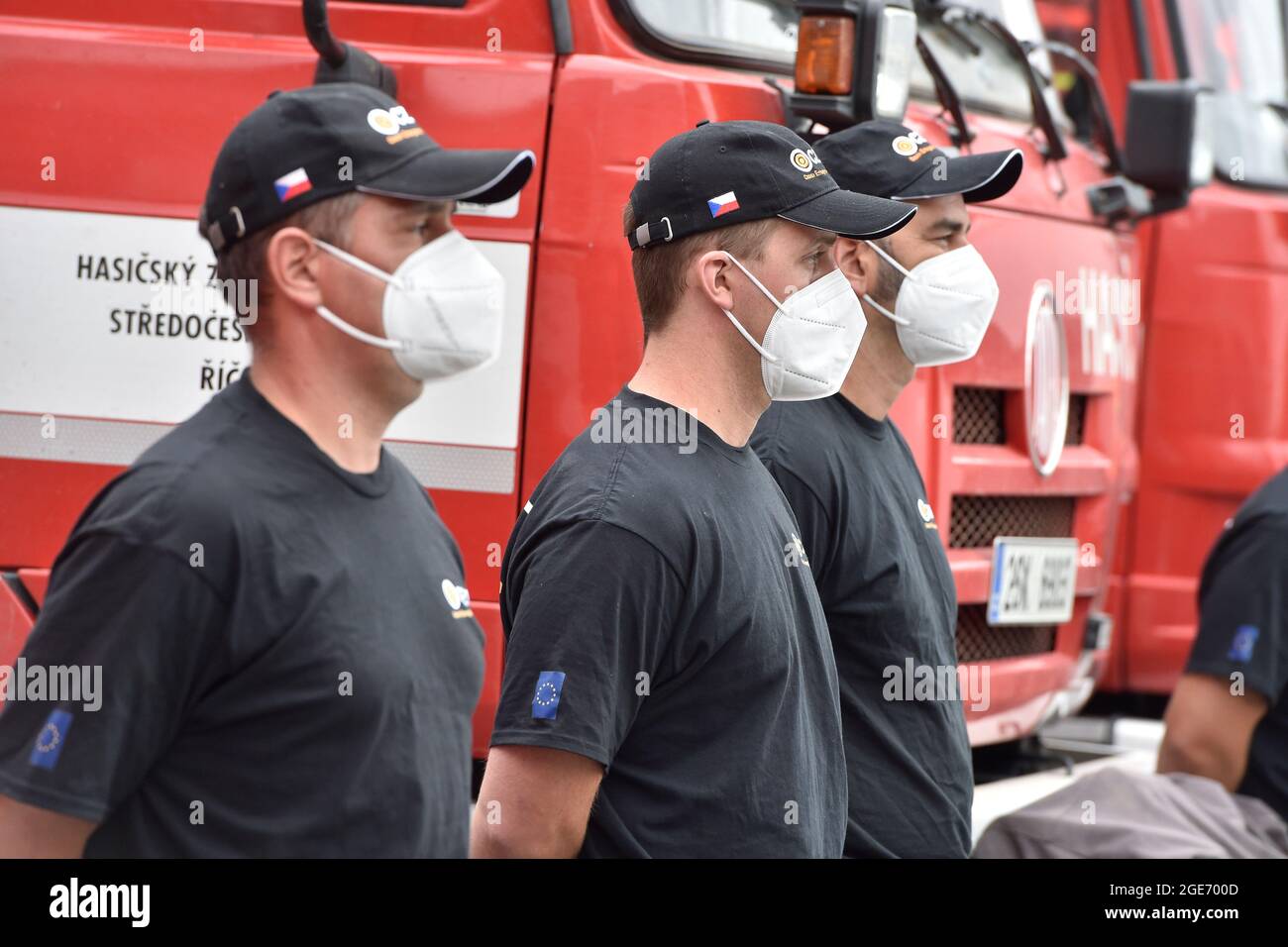 Brno, Czech Republic. 17th Aug, 2021. Return of Czech firefighters that ...