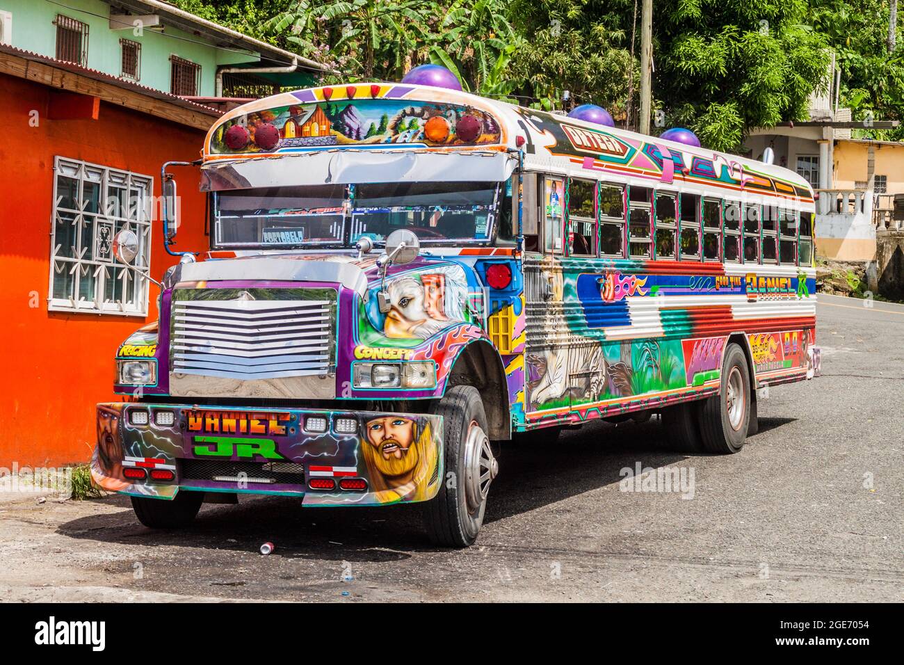 Colorful bus in panama city hi-res stock photography and images - Alamy