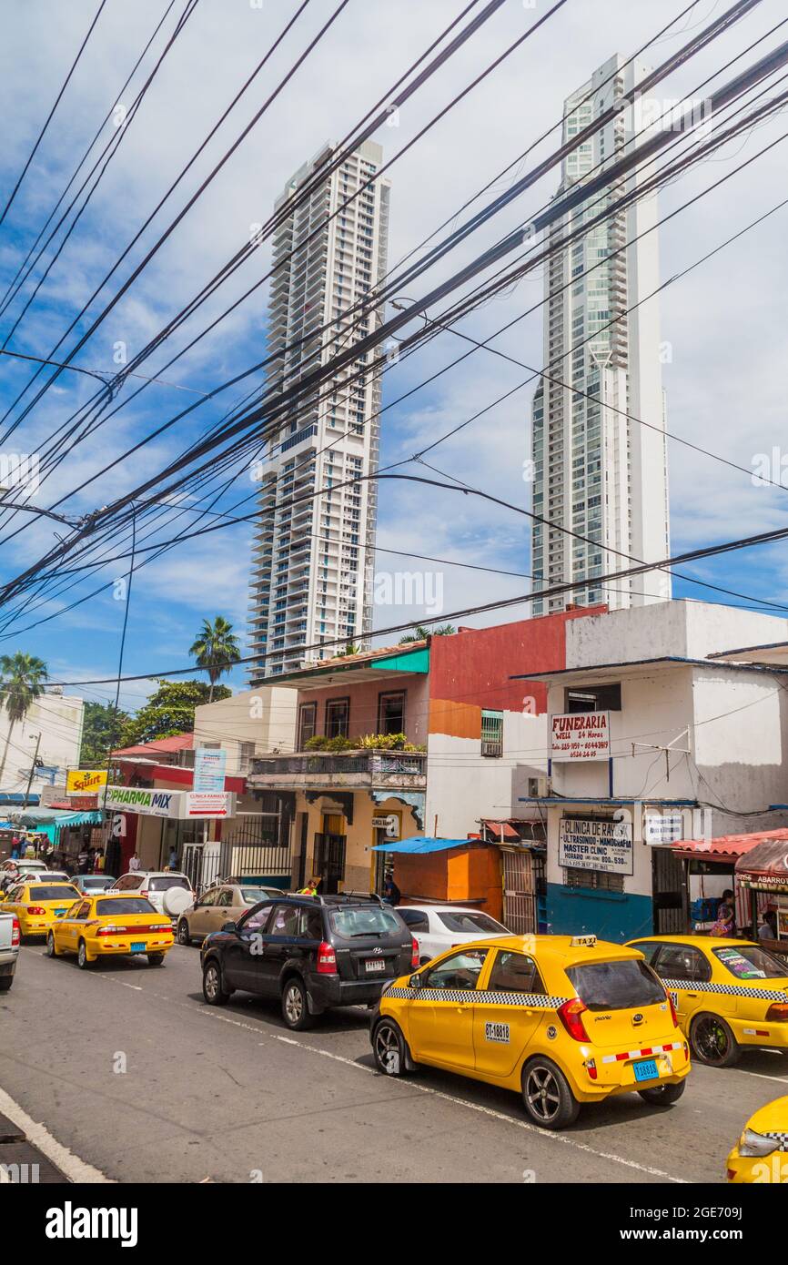 PANAMA CITY, PANAMA - MAY 30, 2016: View of high rise buildings in ...