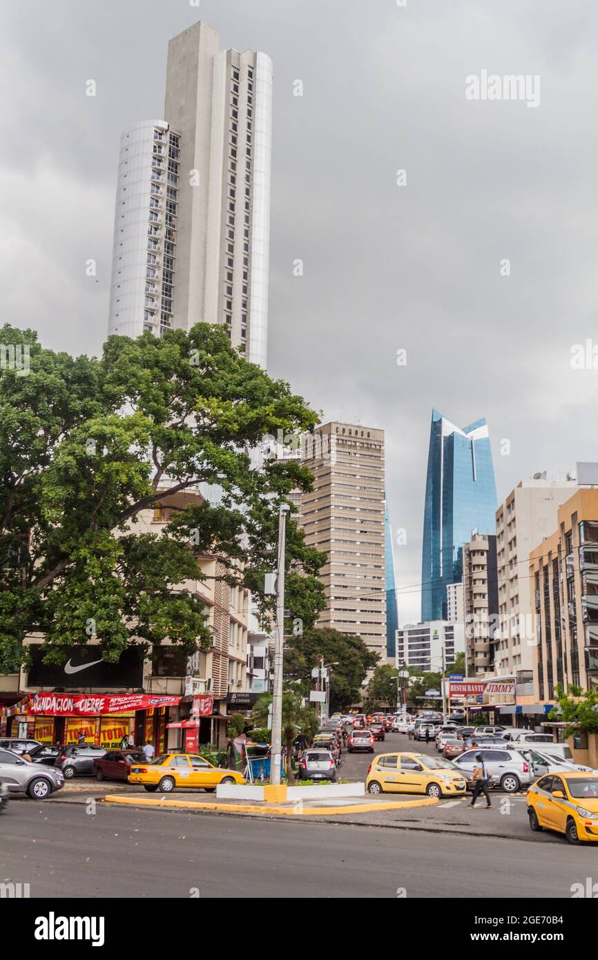 PANAMA CITY, PANAMA - MAY 30, 2016: View of high rise buildings in ...