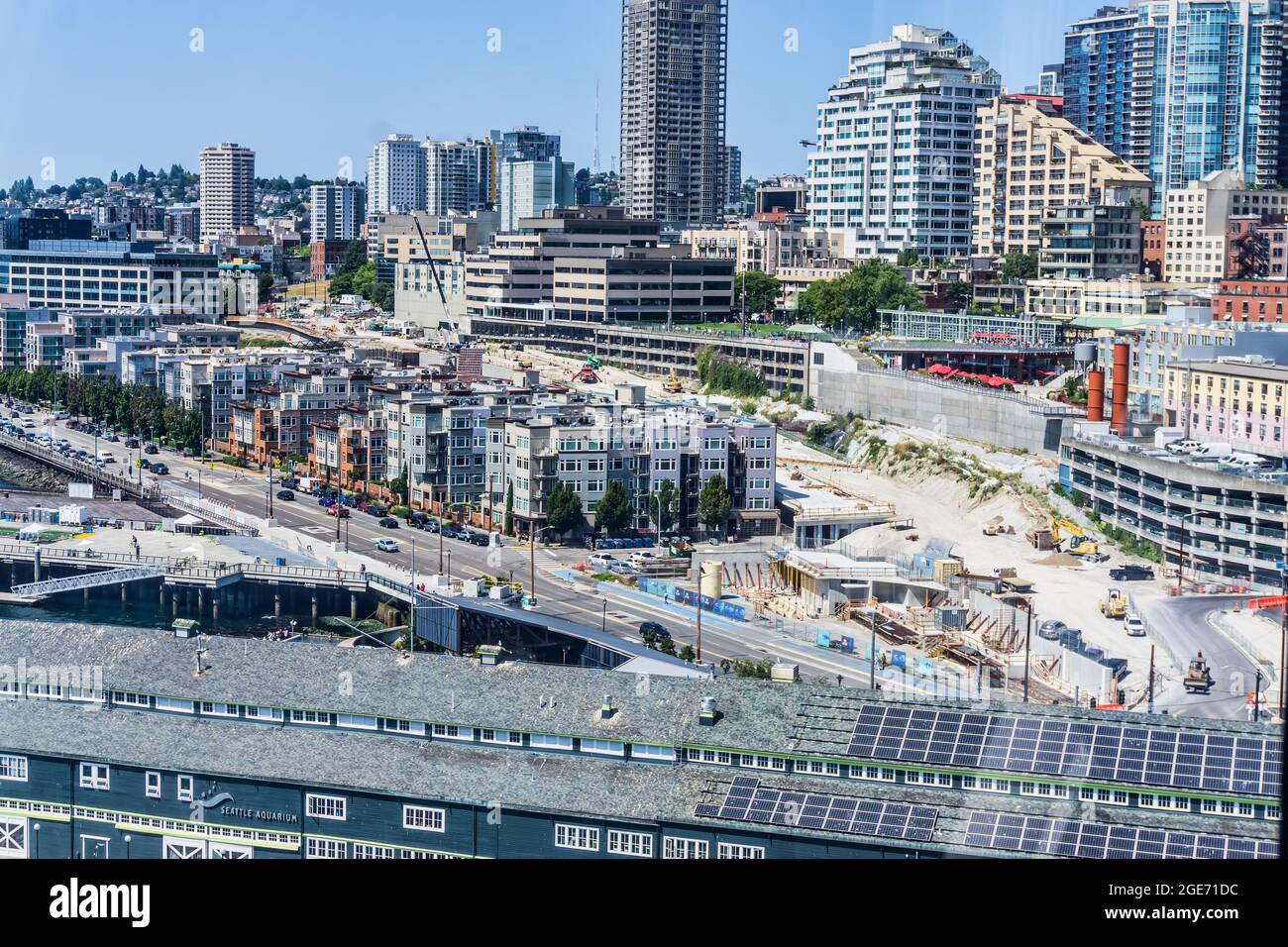 Seattle skyscrapers from the waterfront Stock Photo - Alamy