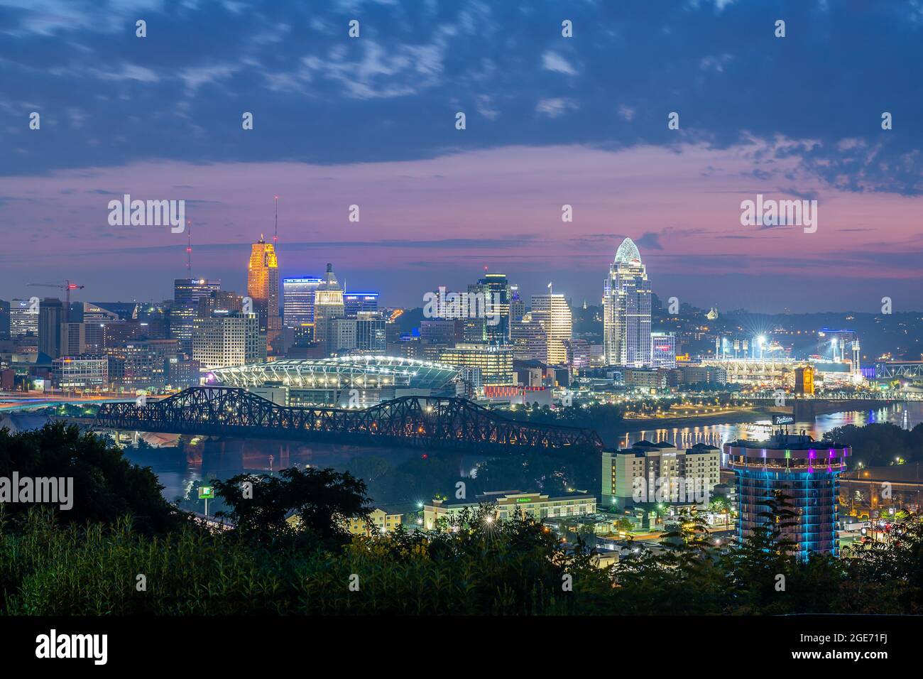 Devou Park at Dawn Stock Photo - Alamy