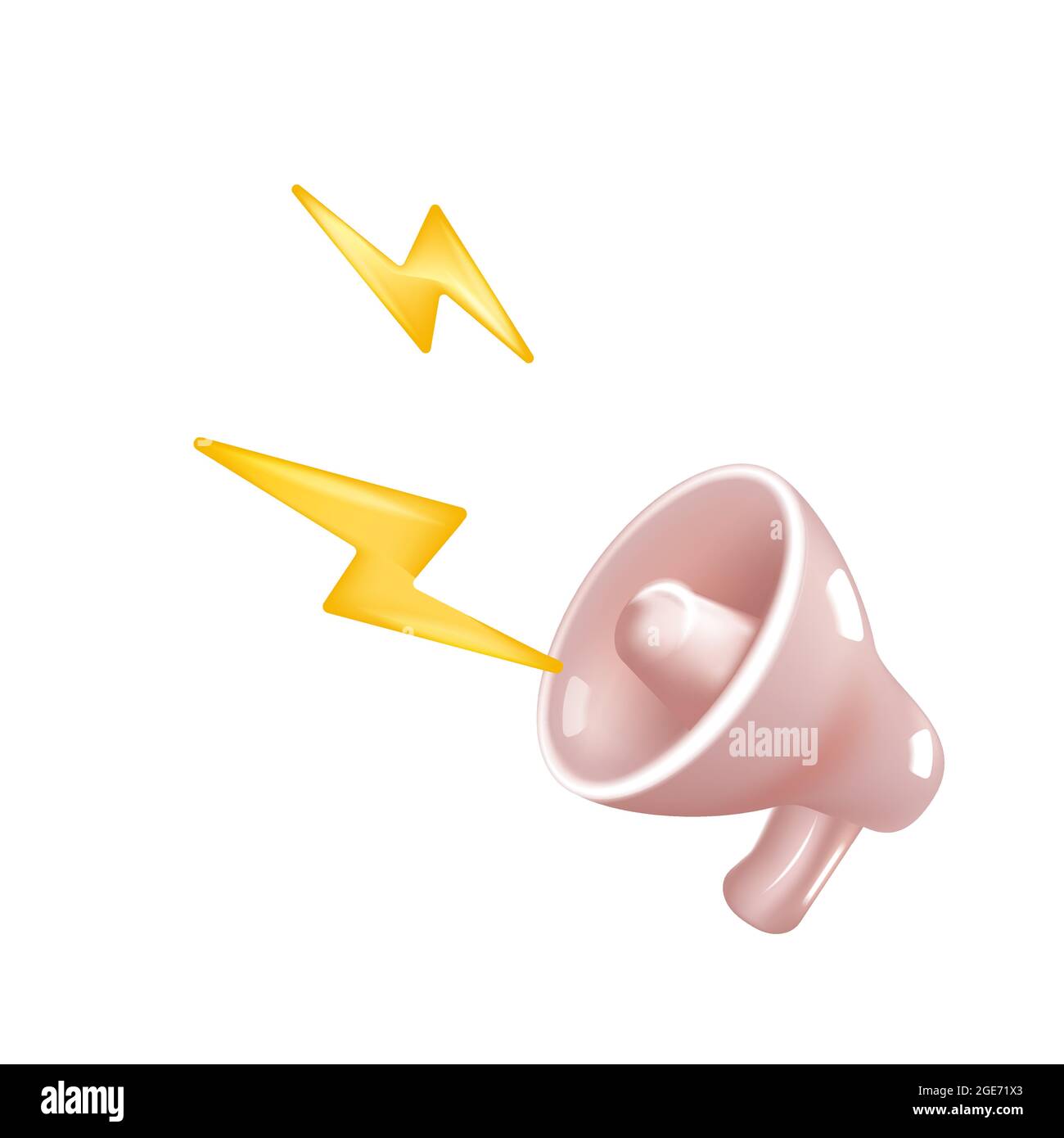 Pink plastic megaphone on color background Stock Vector Image & Art - Alamy