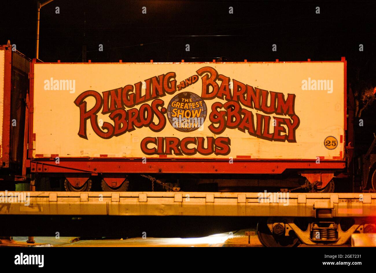 One of the Ringling Bros. and Barnum & Bailey equipment trailers on a ...