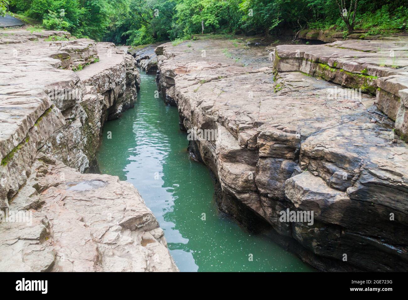 Los Cangilones de Gualaca - mini canyon in Panama Stock Photo - Alamy
