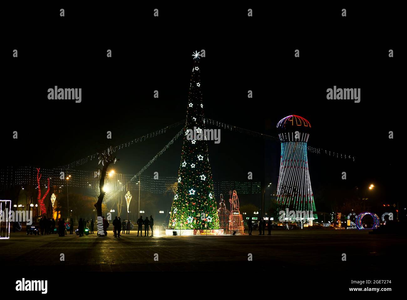 Tashkent, Uzbekistan - 15 December, 2020: Celebrating Christmas in a ...