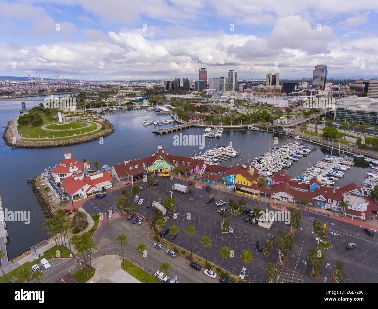 Aerial long beach shoreline marina hi-res stock photography and images ...