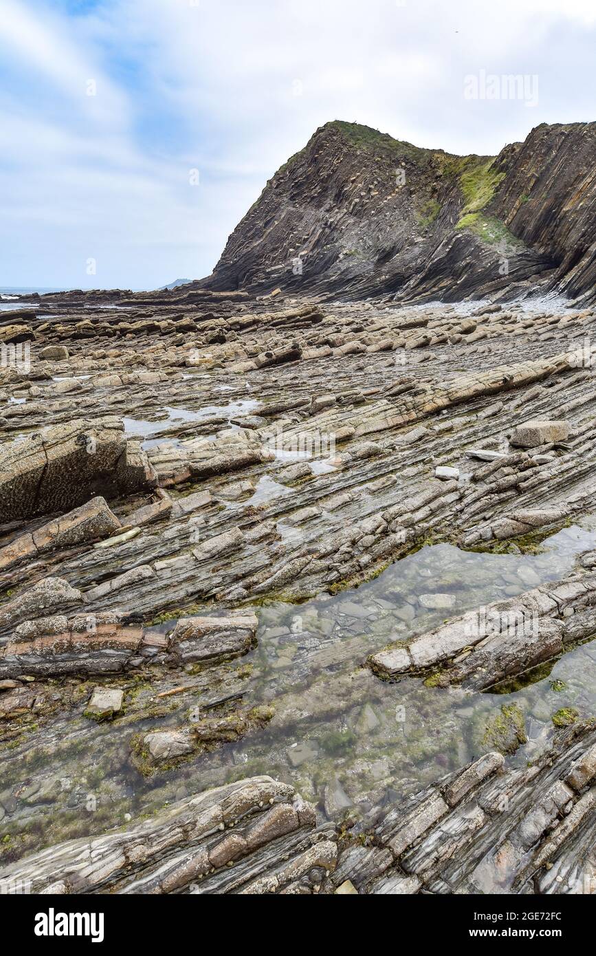 Flysch rock formations in the Basque Coast UNESCO Global Geopark ...