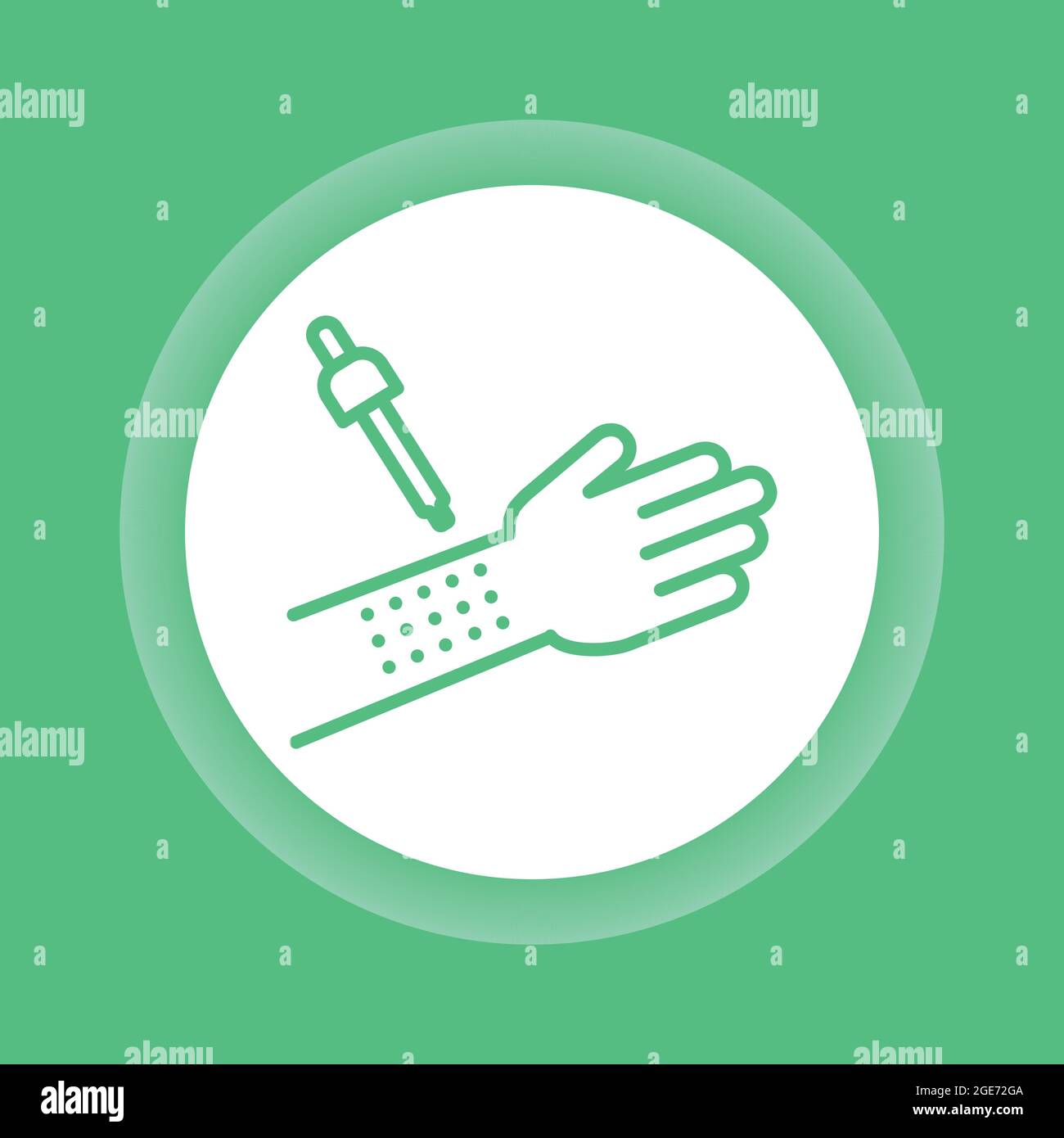 Allergen test color line icon. Isolated vector element. Outline ...
