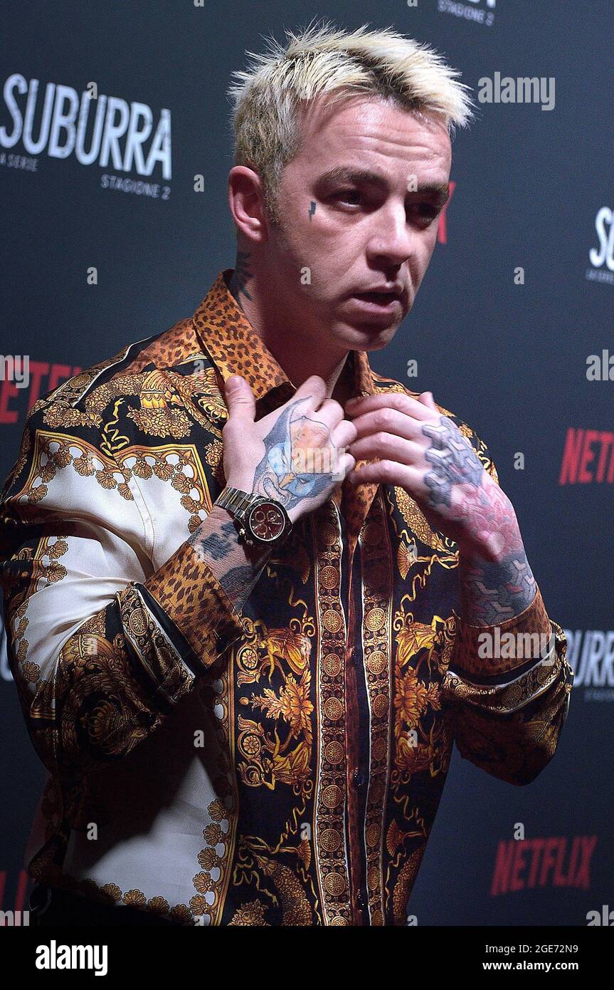 Rome, Italien. 17th Aug, 2021. The Italian singer Salmo, pseudonym of ...