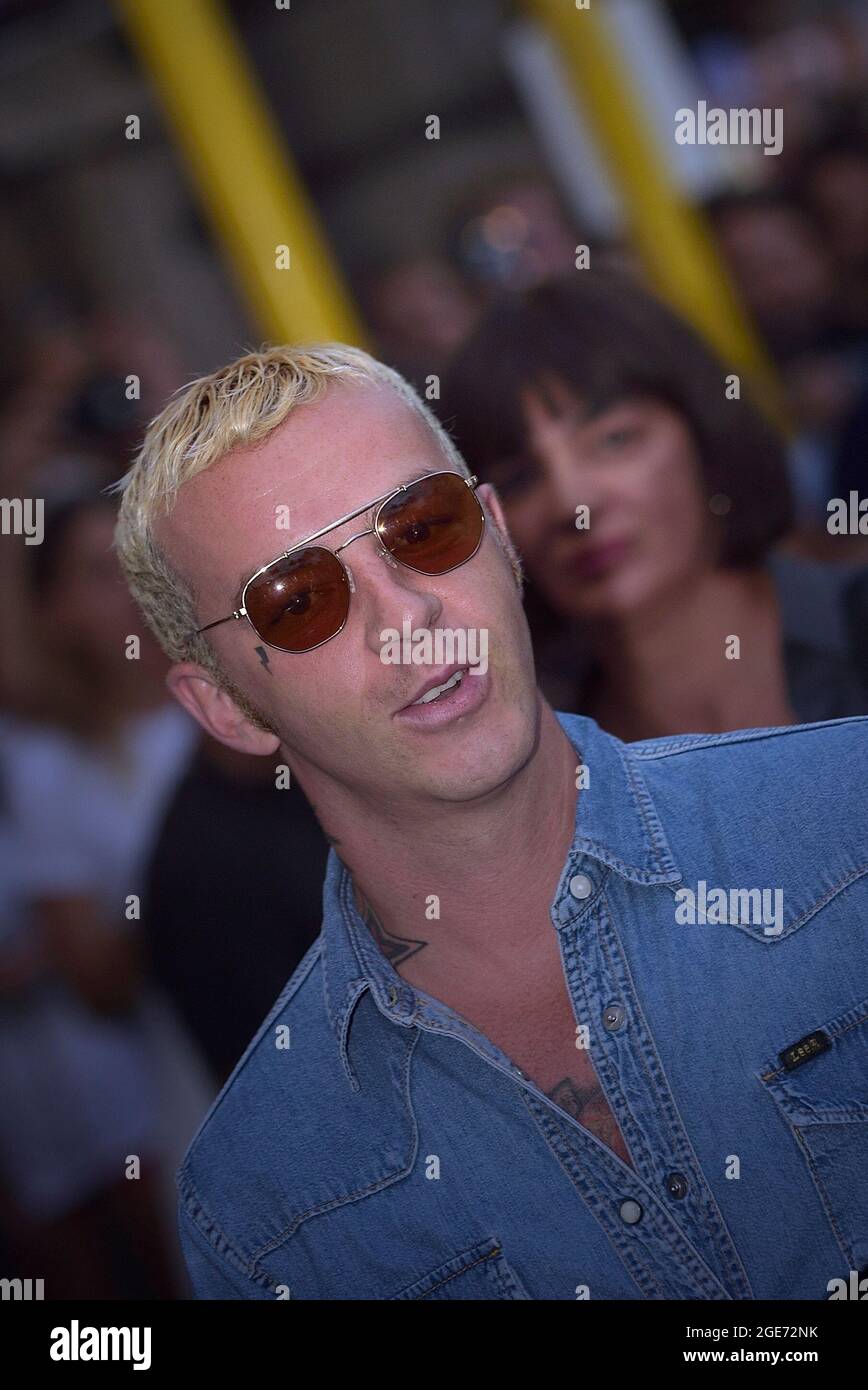 Rome, Italien. 17th Aug, 2021. The Italian singer Salmo, pseudonym of ...