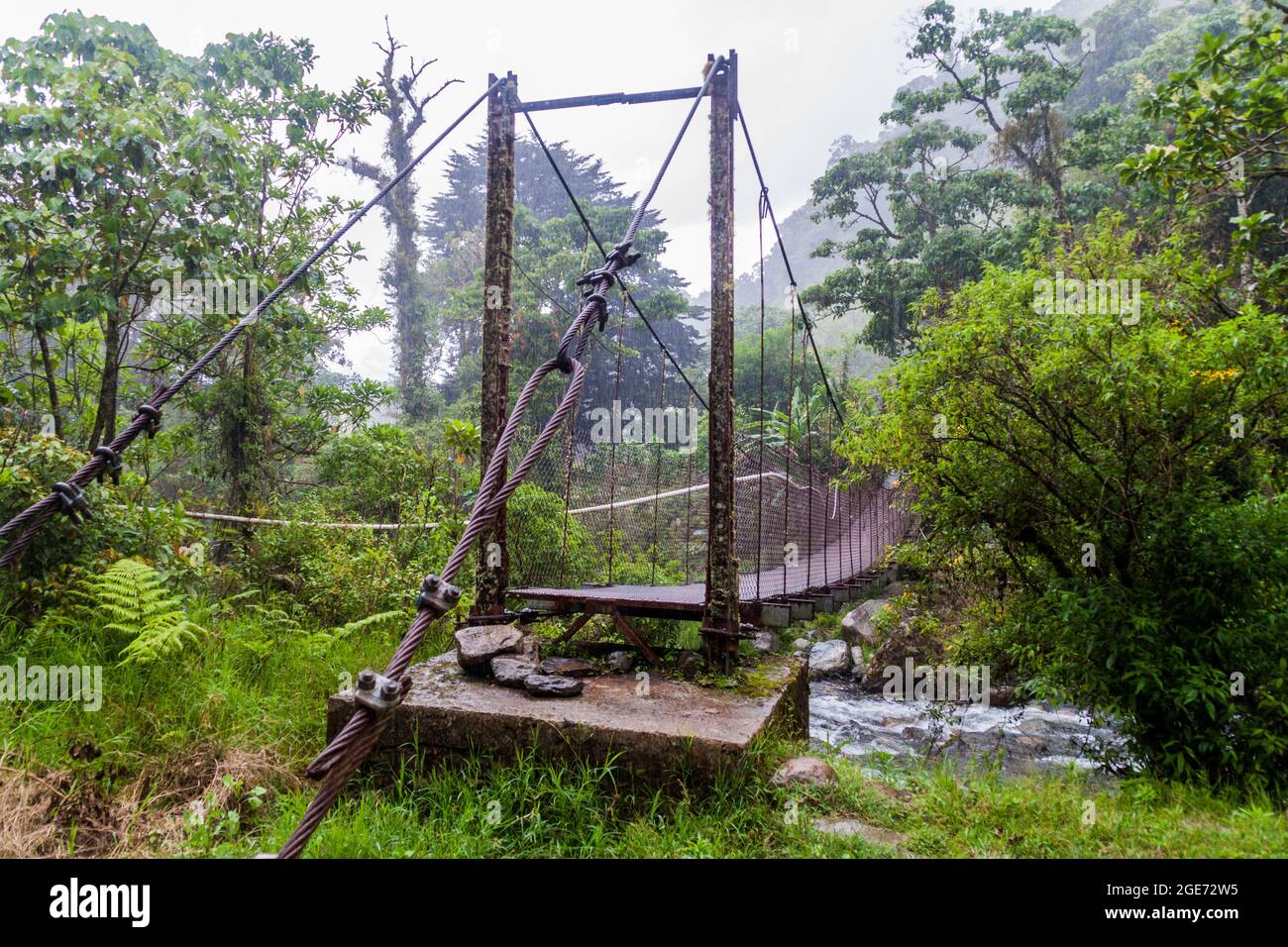 Suspension bridge over Caldera river near Boquete Panama , on Lost ...