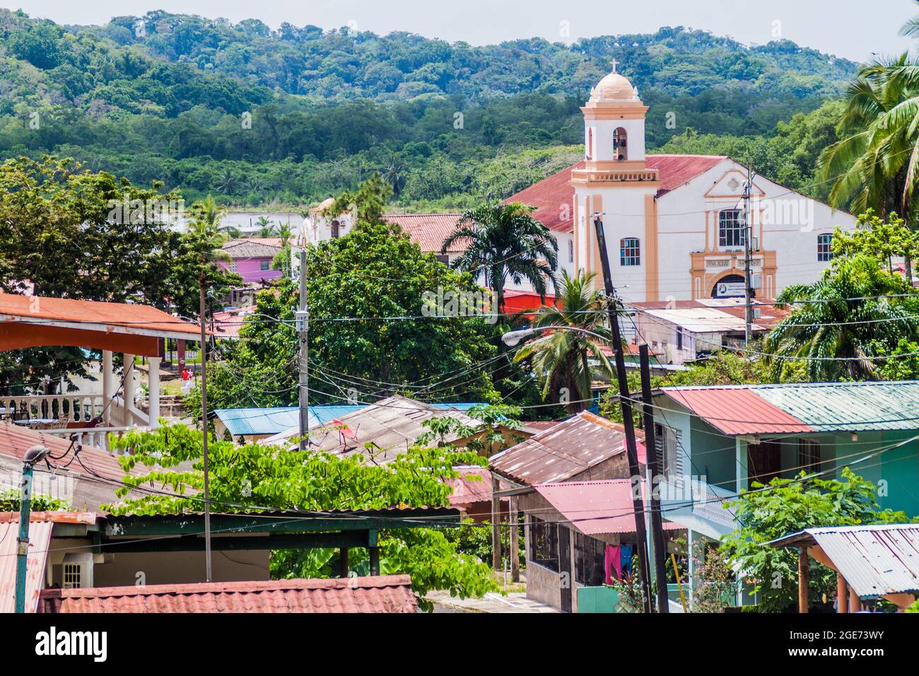 View of Portobelo village, Panama Stock Photo - Alamy