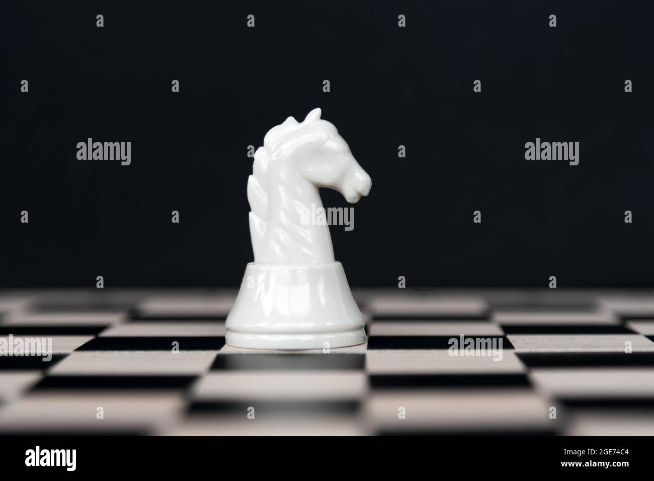 White color knight kingdom on Black Background Stock Photo - Alamy