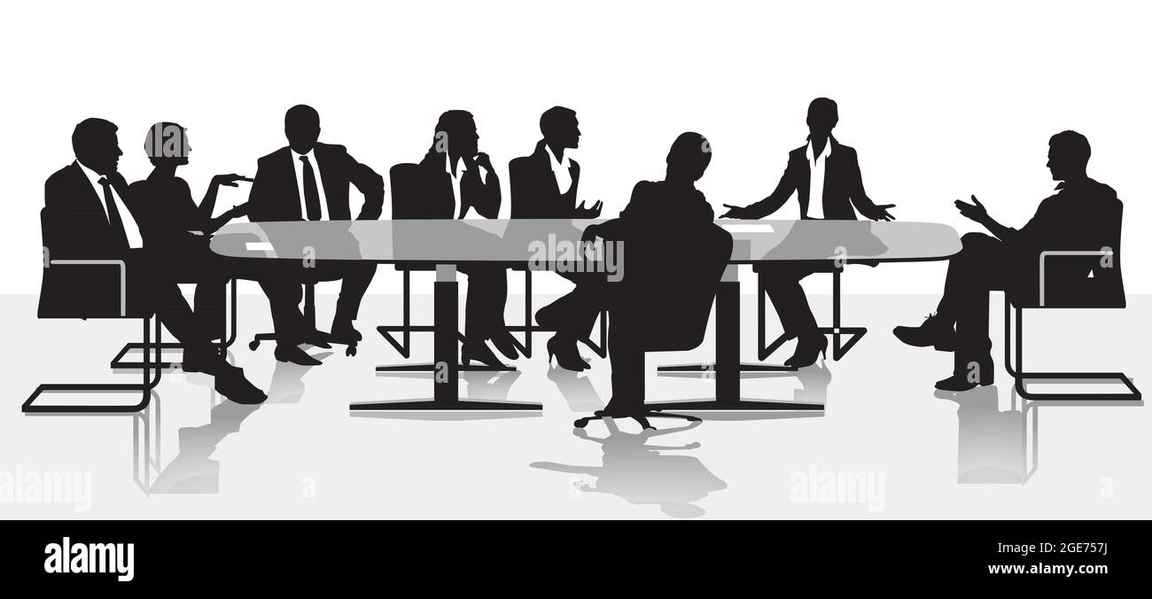 Teamwork in business meeting Stock Vector Images - Alamy