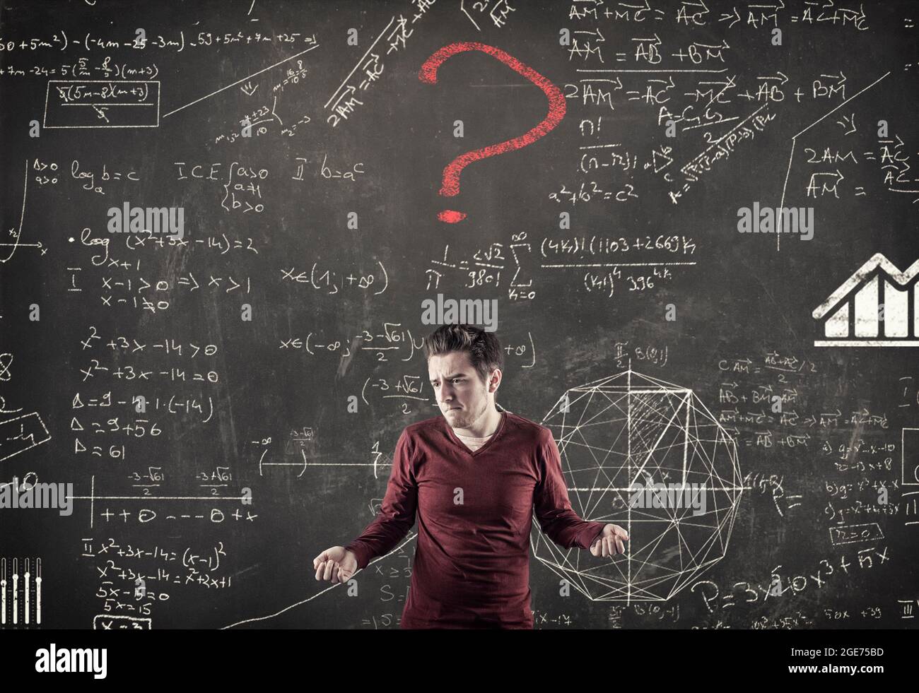 Confused student asking question hi-res stock photography and images ...