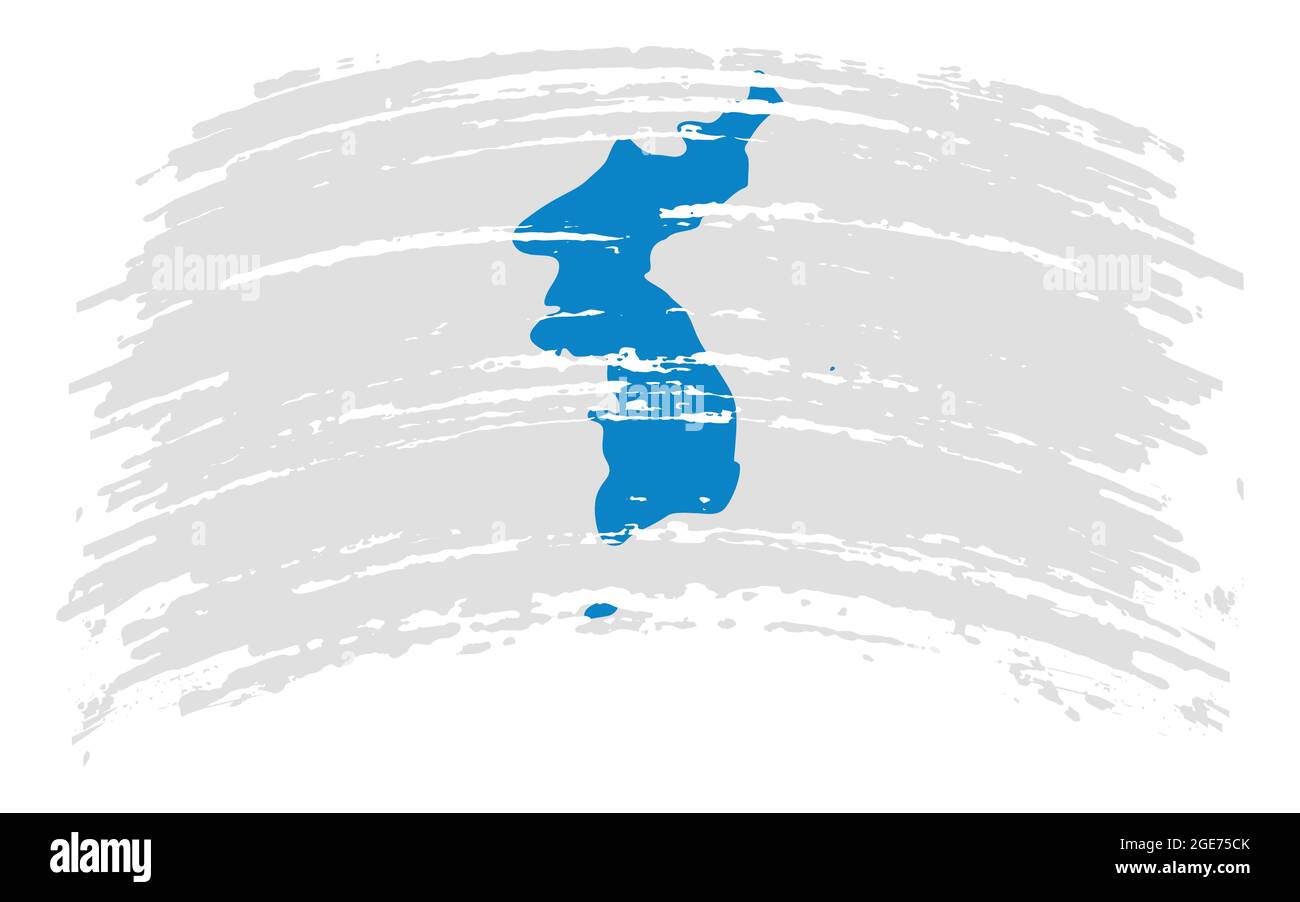 Unification flag of Korea flag in grunge brush stroke, vector image ...