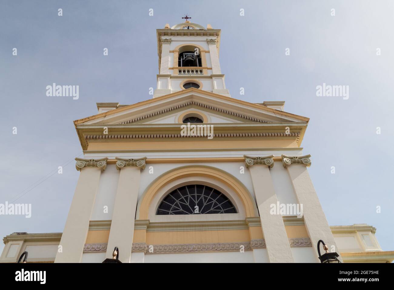 Tower of a cathedral in Punta Arenas, Chile Stock Photo - Alamy