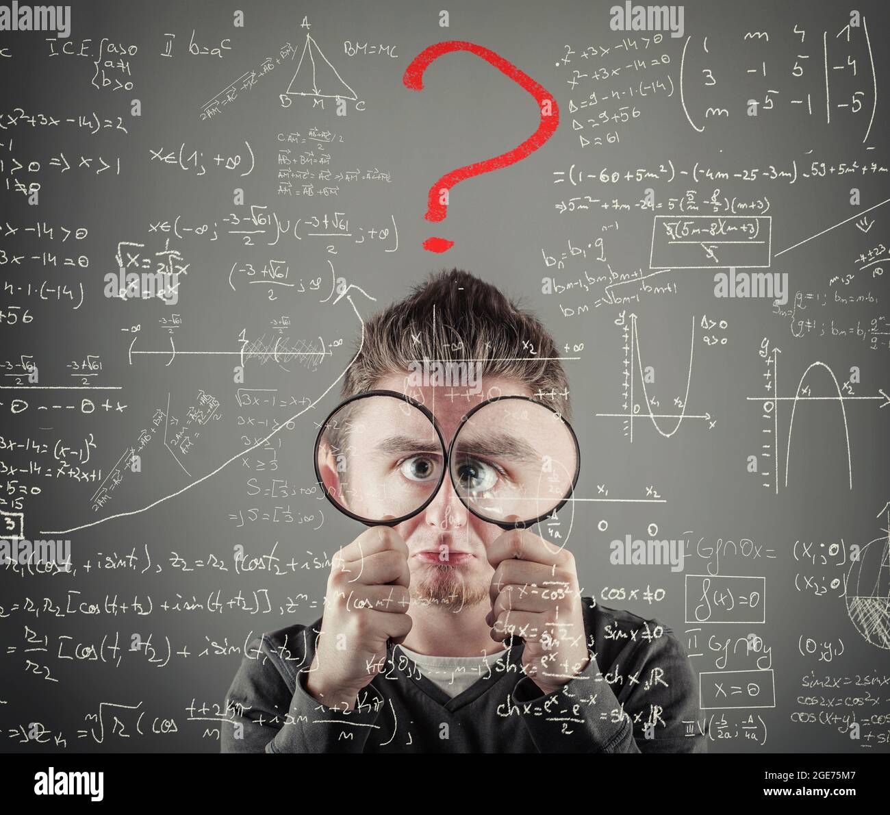 Question mark concept magnifying hi-res stock photography and images ...