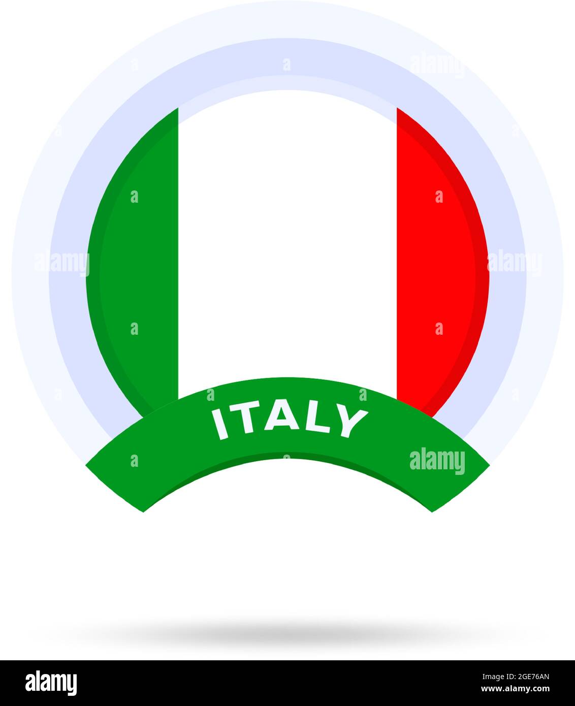 italy national flag Circle button Icon. Simple flag, official colors ...