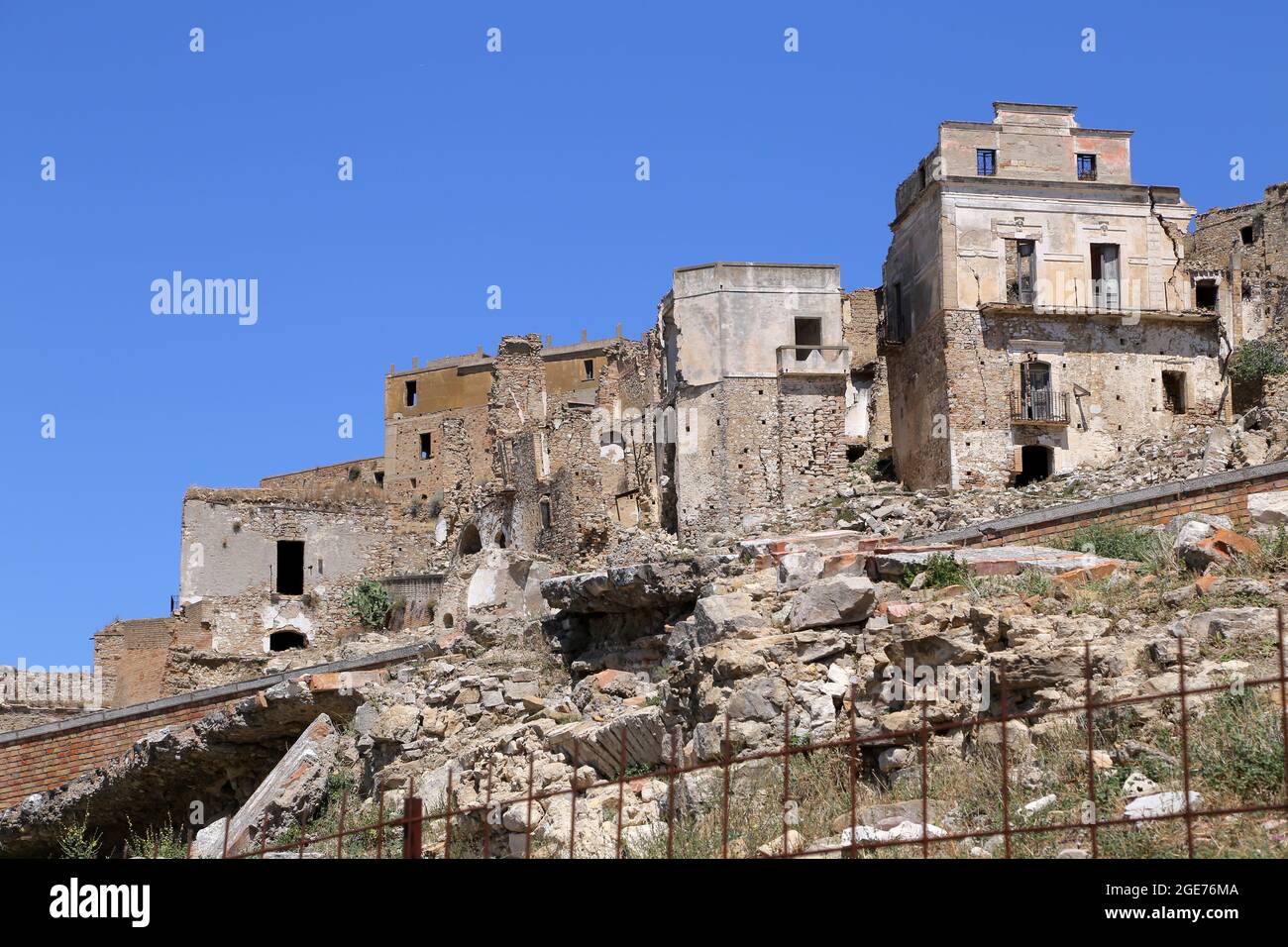 Scenic view of Craco ruins, ghost town abandoned after a landslide ...