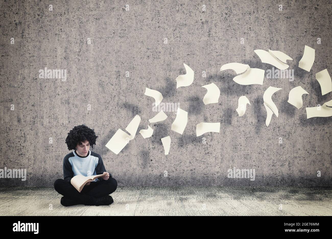 Flying book pages concept hi-res stock photography and images - Alamy