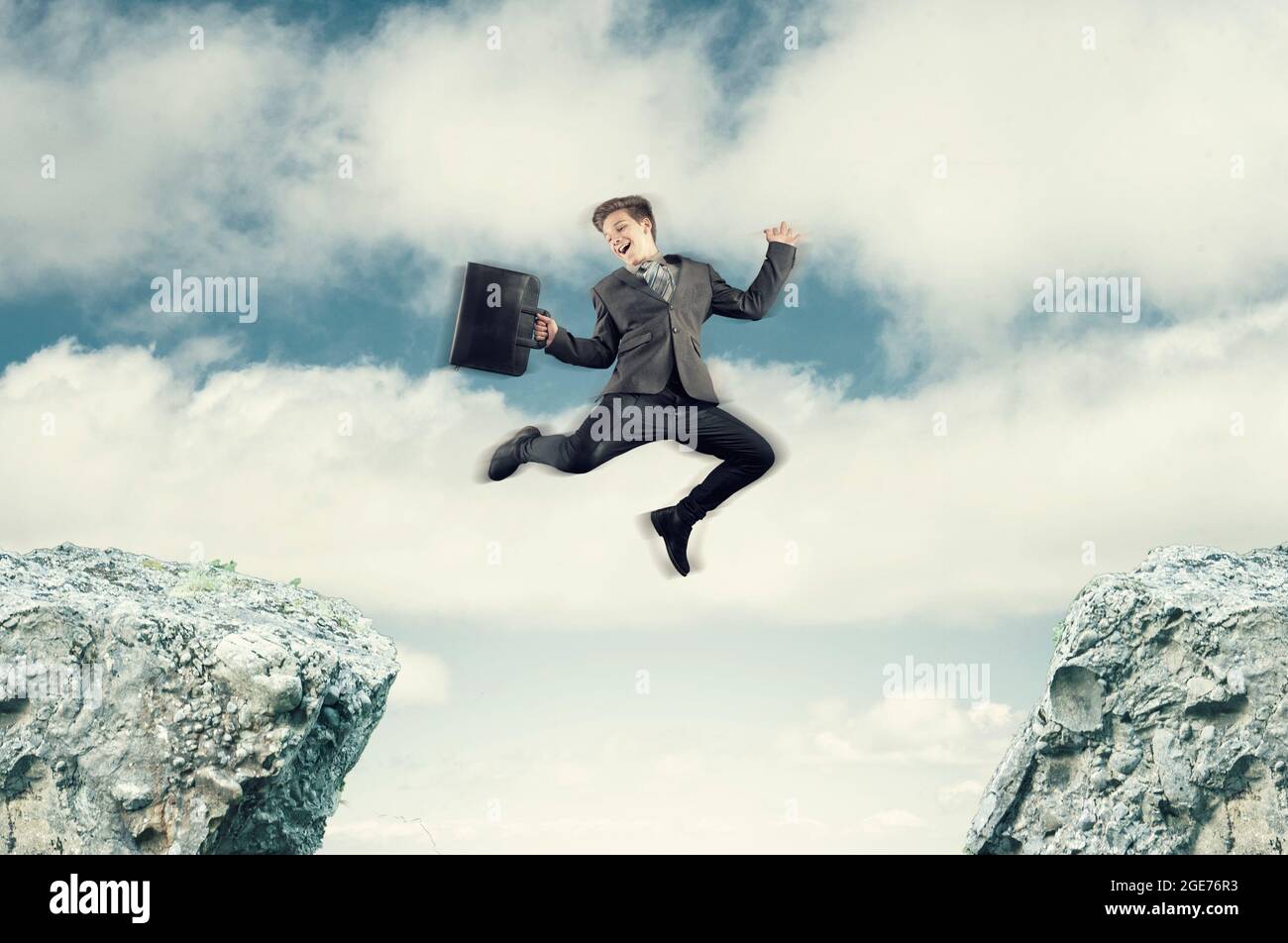 Leap of faith, mountain top hi-res stock photography and images - Alamy