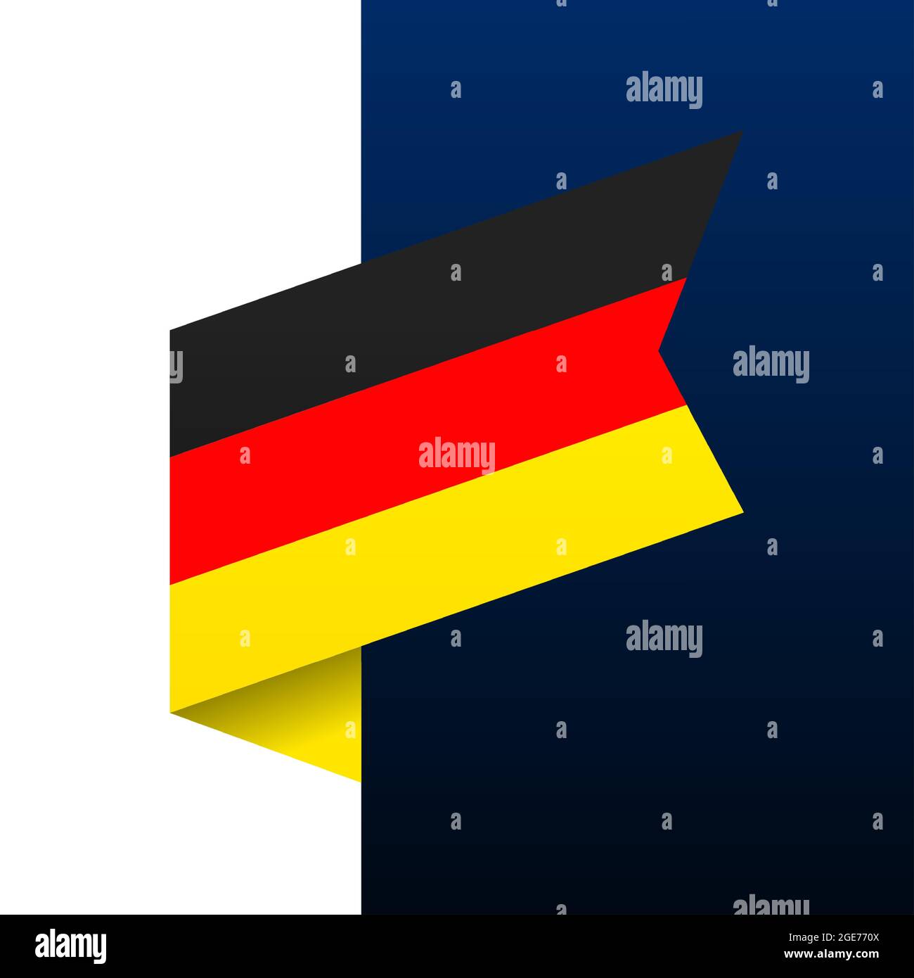 Germany corner flag icon. national emblem in origami style. Paper ...