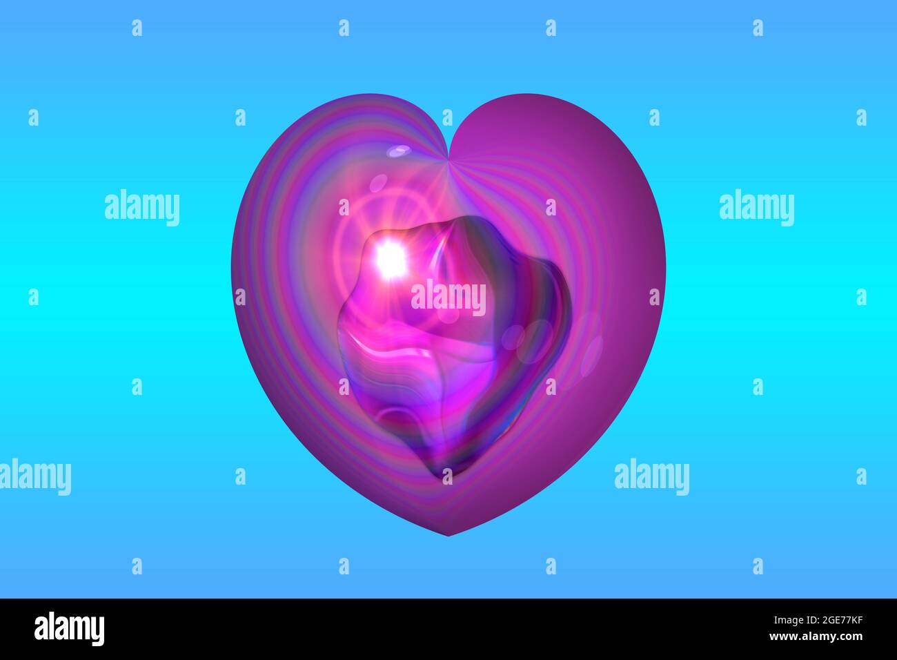 Abstract gradient blue background with a heart shape Stock Photo - Alamy