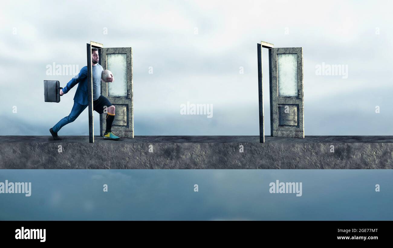 Stepping through door hi-res stock photography and images - Alamy