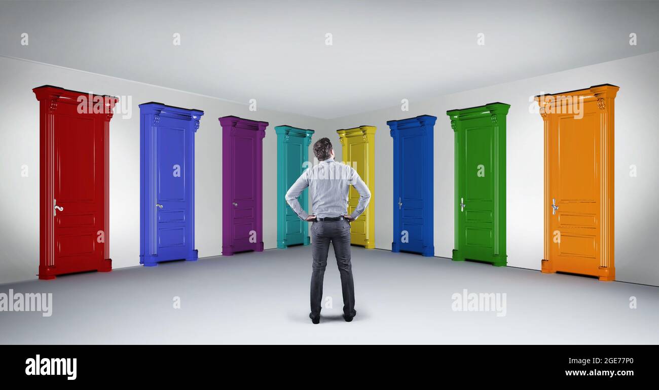 Multiple choice doors hi-res stock photography and images - Alamy
