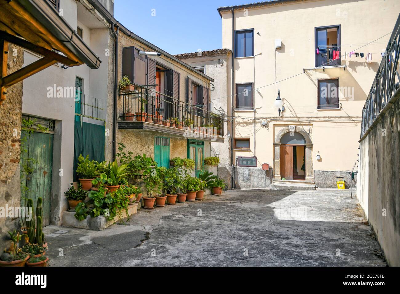 A street in the historic center of Acri, a medieval town in the ...