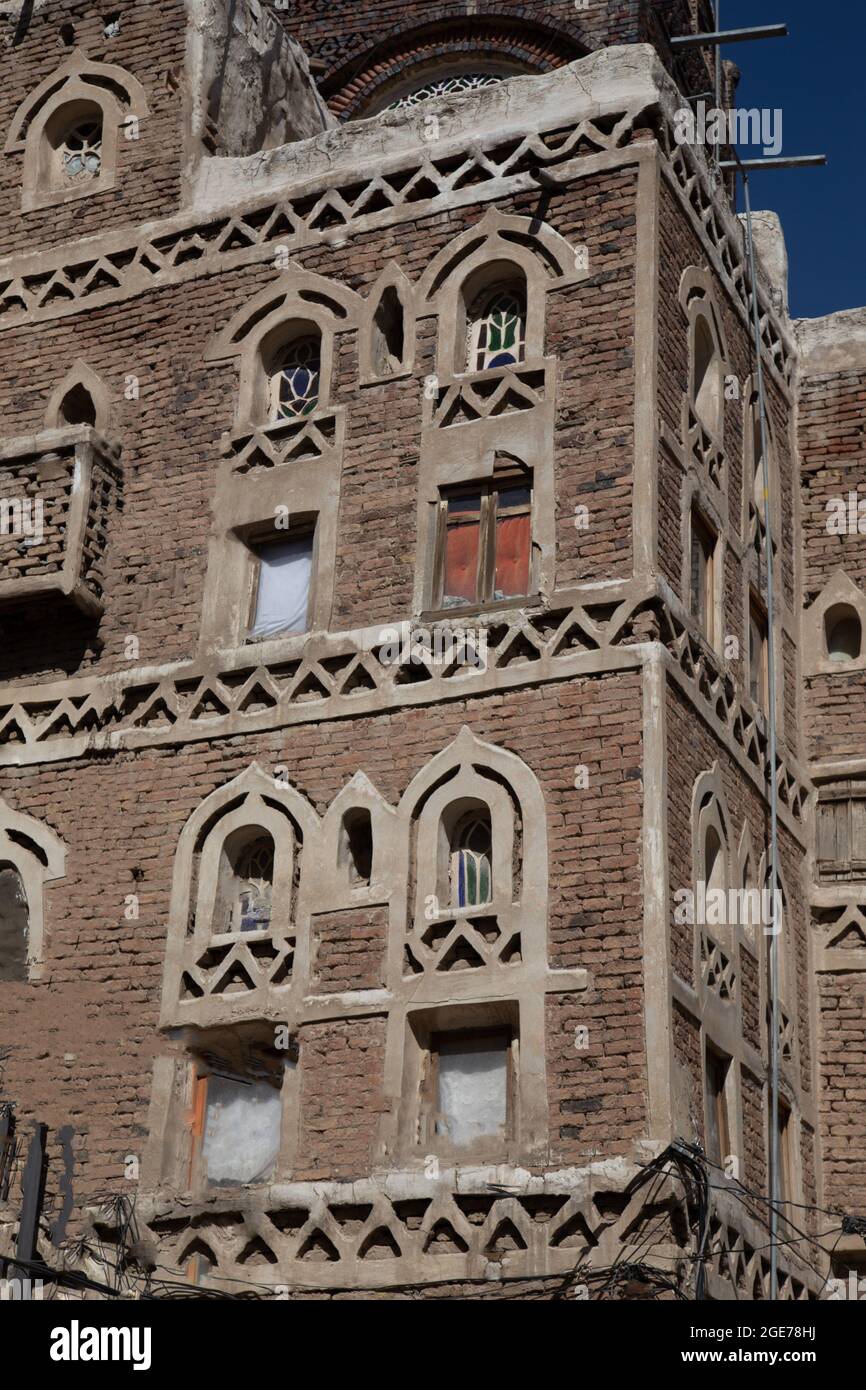 Traditional Yemeni heritage architecture design details in historic ...