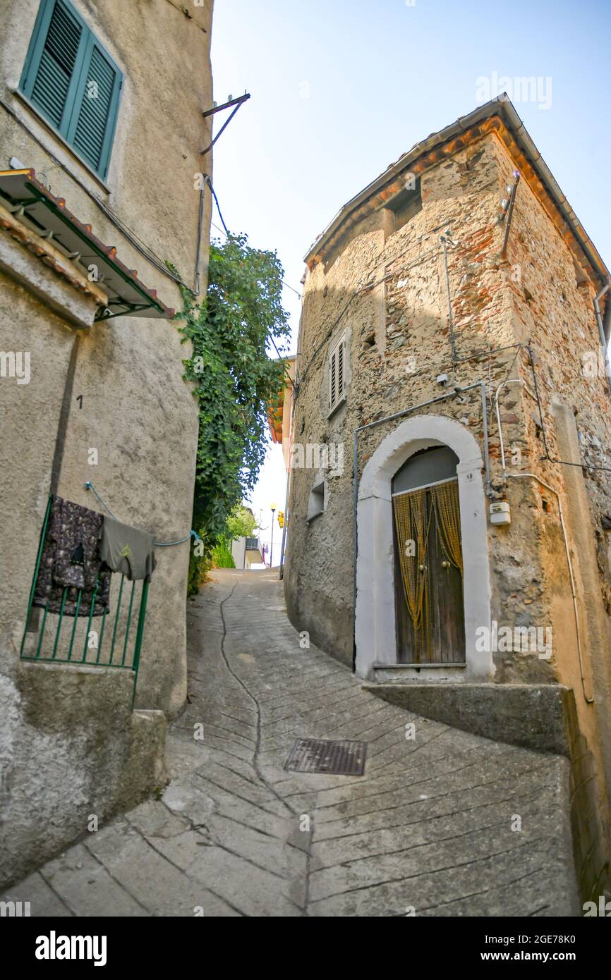 A street in the historic center of Acri, a medieval town in the ...