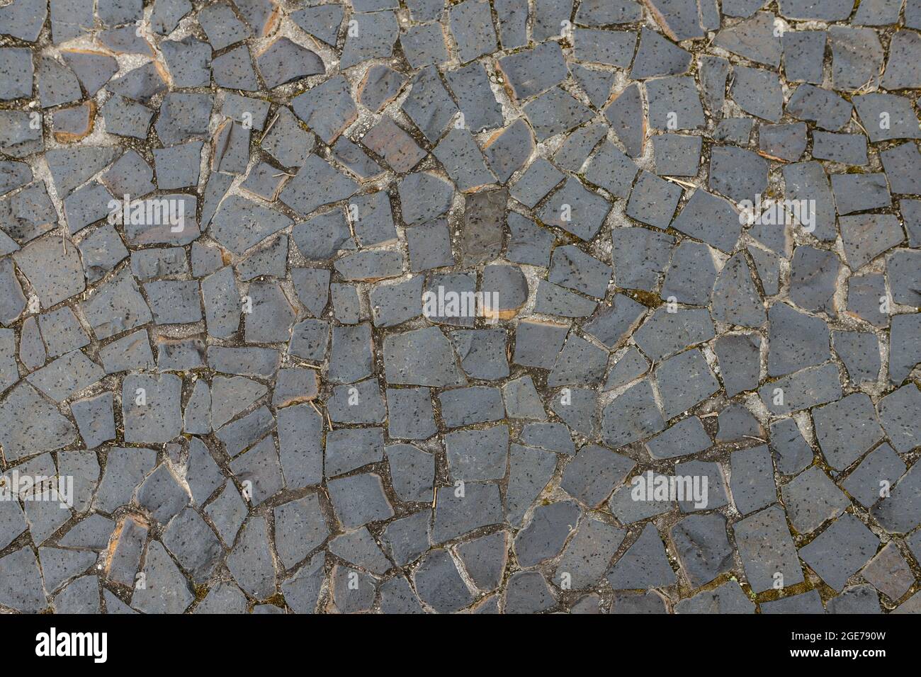 Sidewalk made with Petit-pave (small pavement) which is used in ...