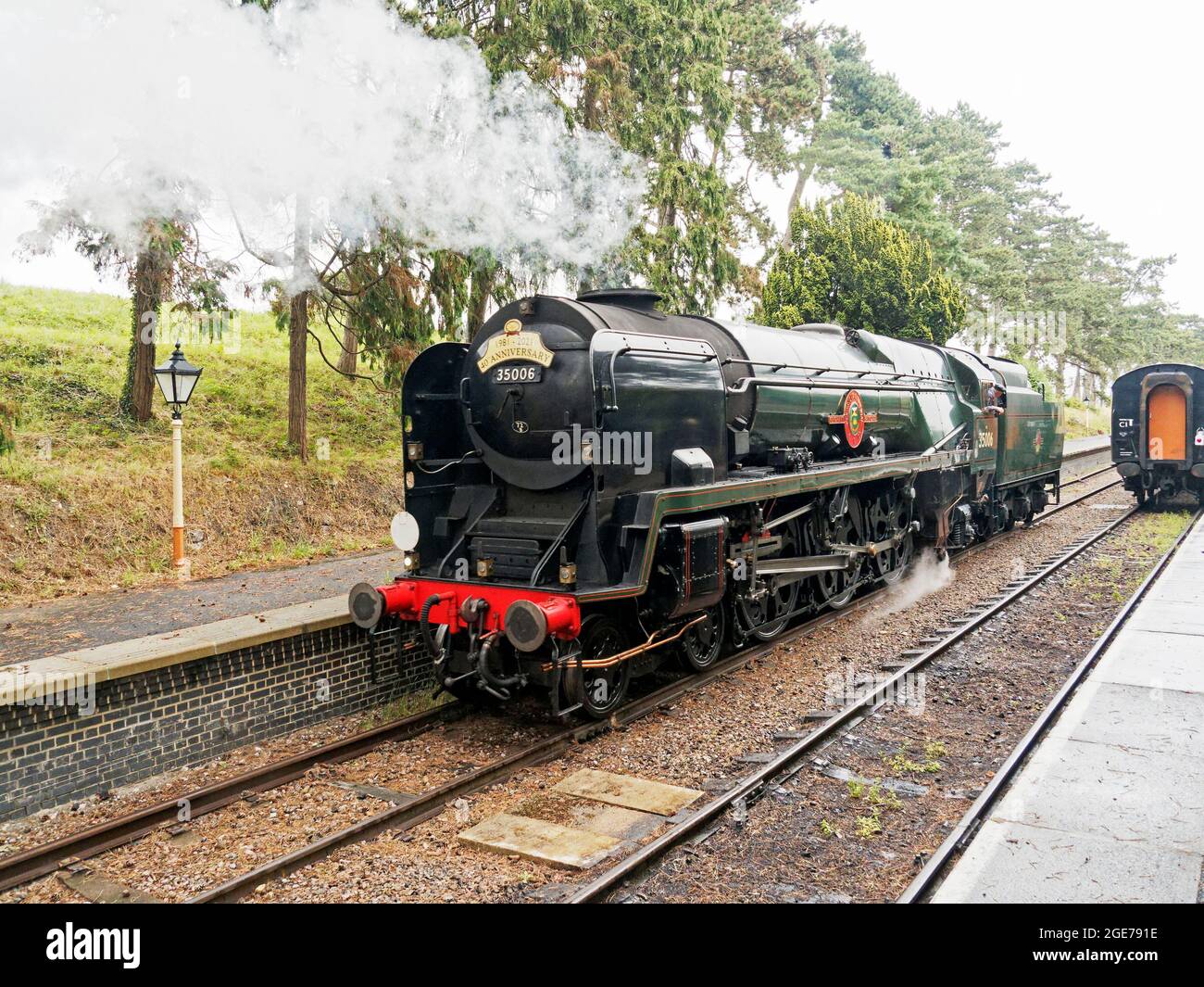 On the Gloucestershire Warwickshire Railway a Bulleid "Merchant Navy ...