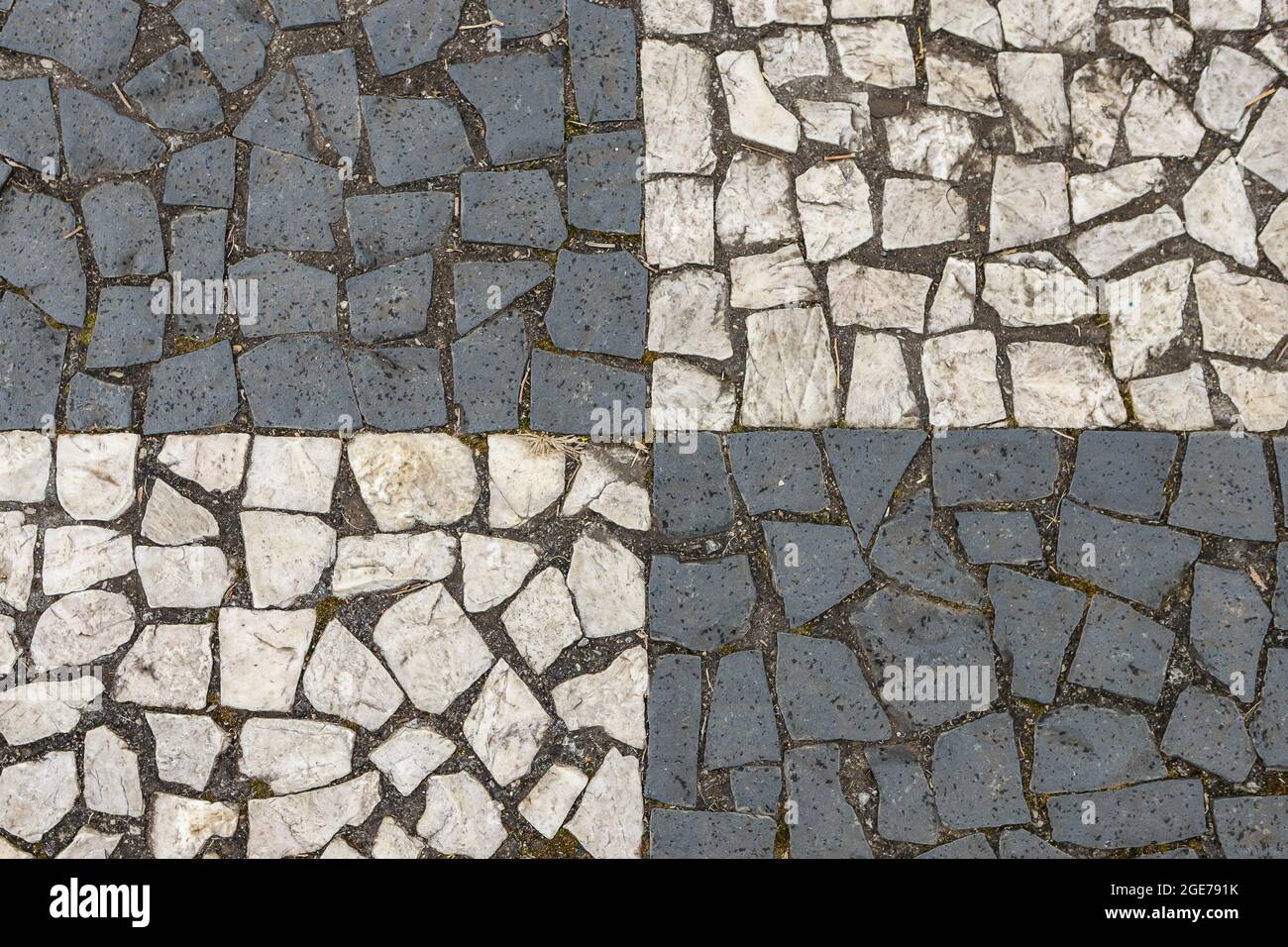 Sidewalk made with Petit-pave (small pavement) which is used in ...