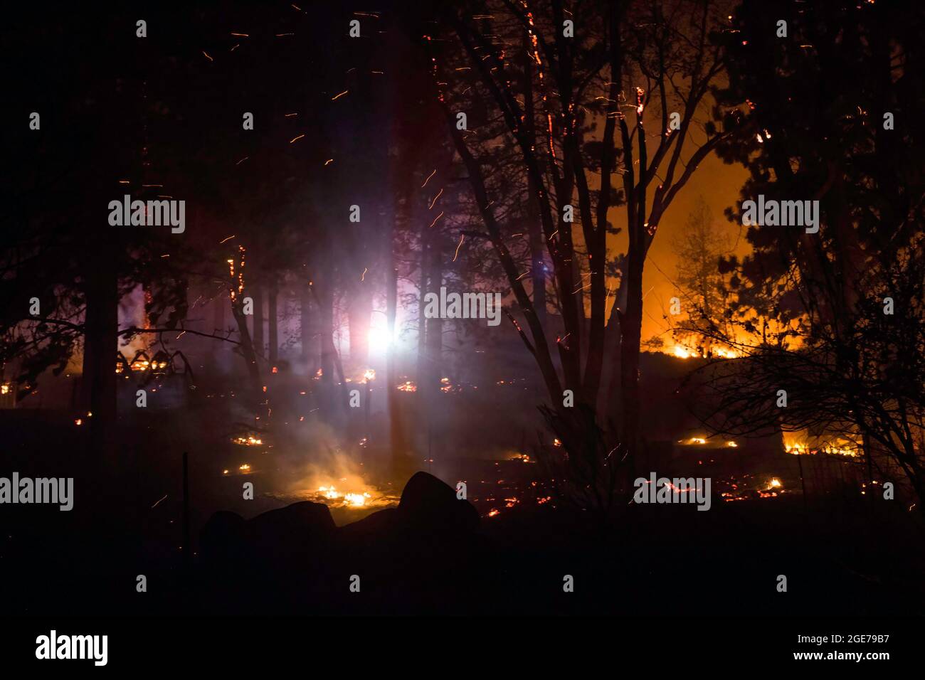 United States. 17th Aug, 2021. Properties destroyed by the Dixie Fire ...