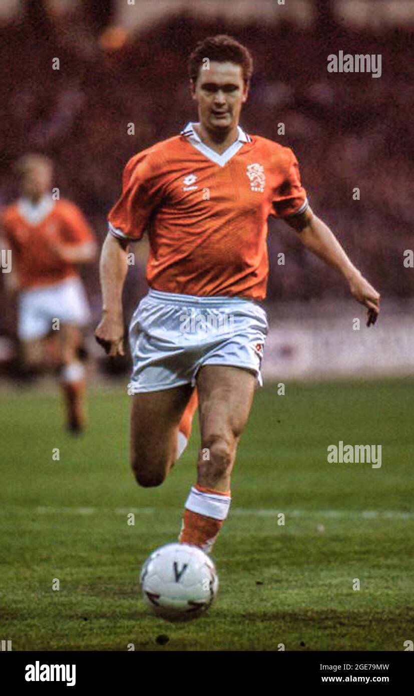 Dutch soccer player Rob Witschge playing for holland against England at ...