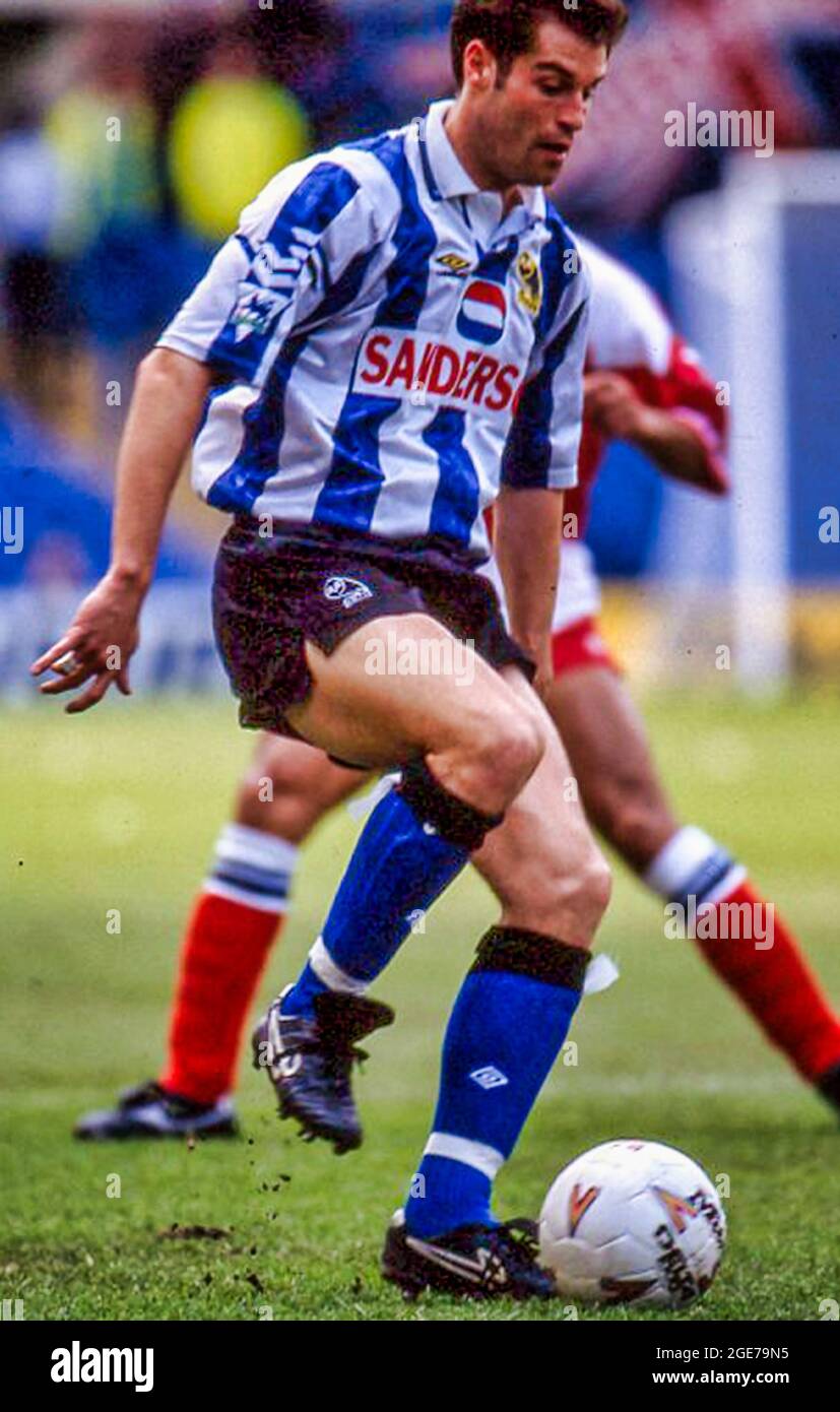 USA national team player John Harkes playing for Sheffield Wednesday ...