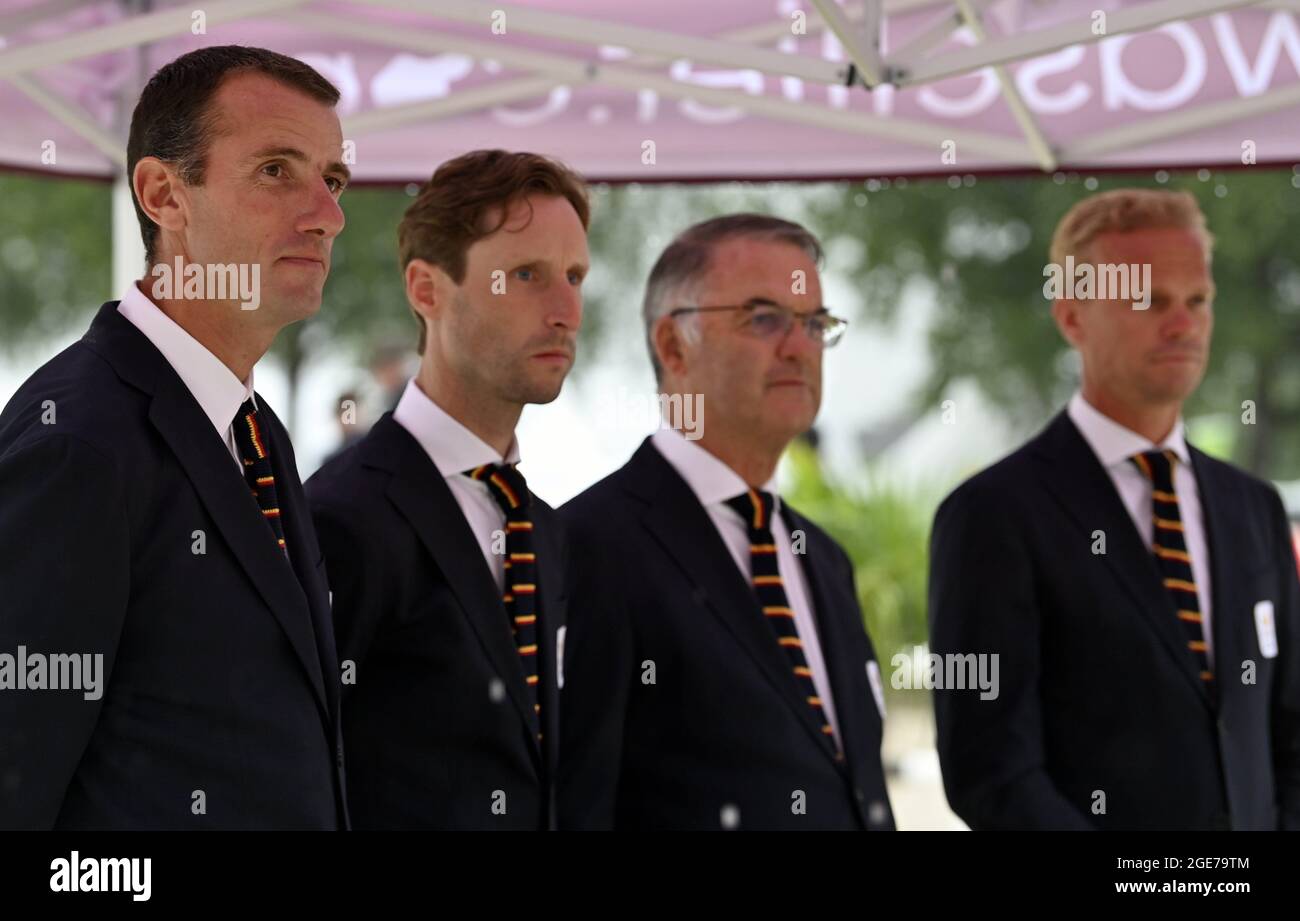 athlete Gregory Wathelet, athlete Pieter Devos, Coach Peter Weinberg ...