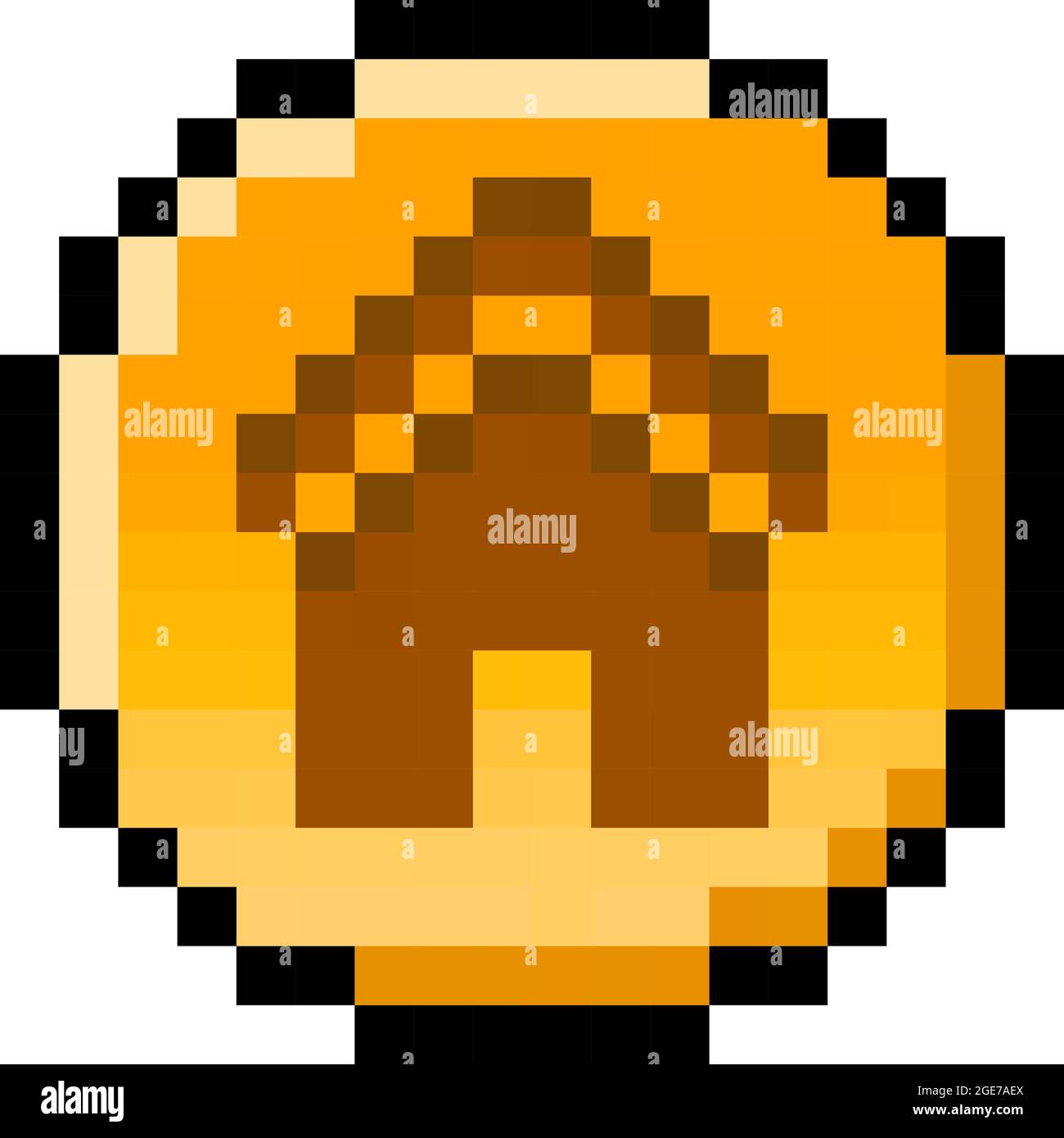 Pixel 8 bit housing coin - vector, isolated Stock Vector Image & Art ...