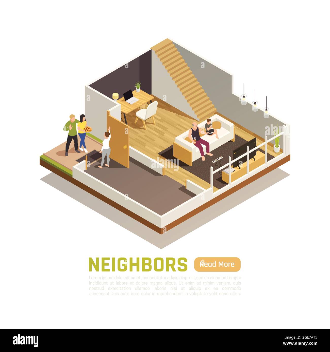 Meet your neighbors Stock Vector Images - Alamy