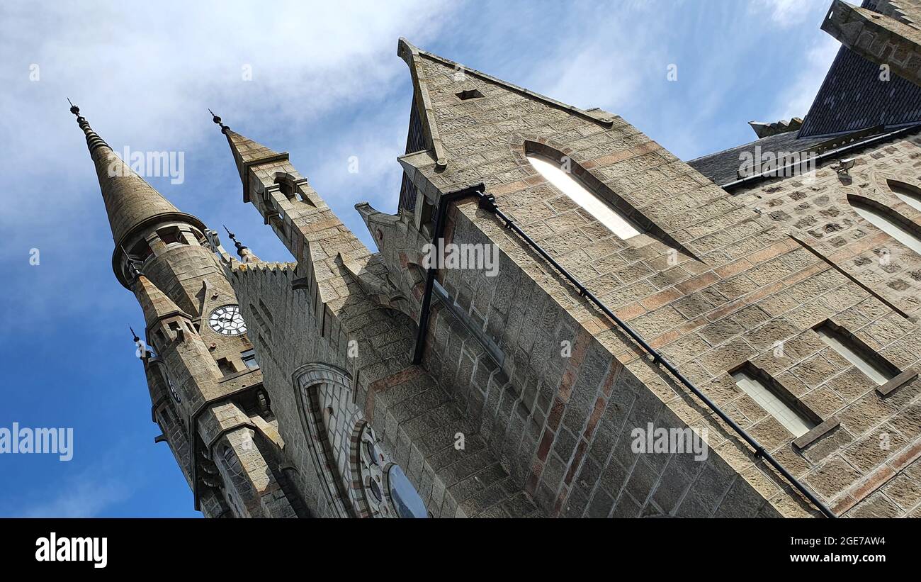 Rooftops, church spires and landmarks in Fraserburgh Stock Photo - Alamy