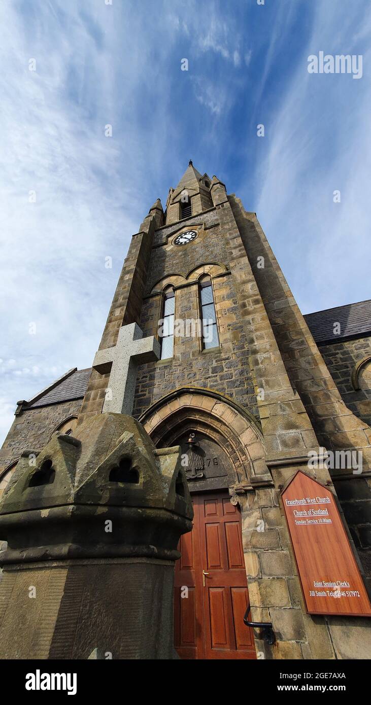 Rooftops, church spires and landmarks in Fraserburgh Stock Photo - Alamy